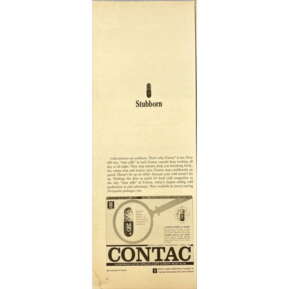 Contac | Art | Contac Continuous Acting Capsules Cold Symptoms Relief ...